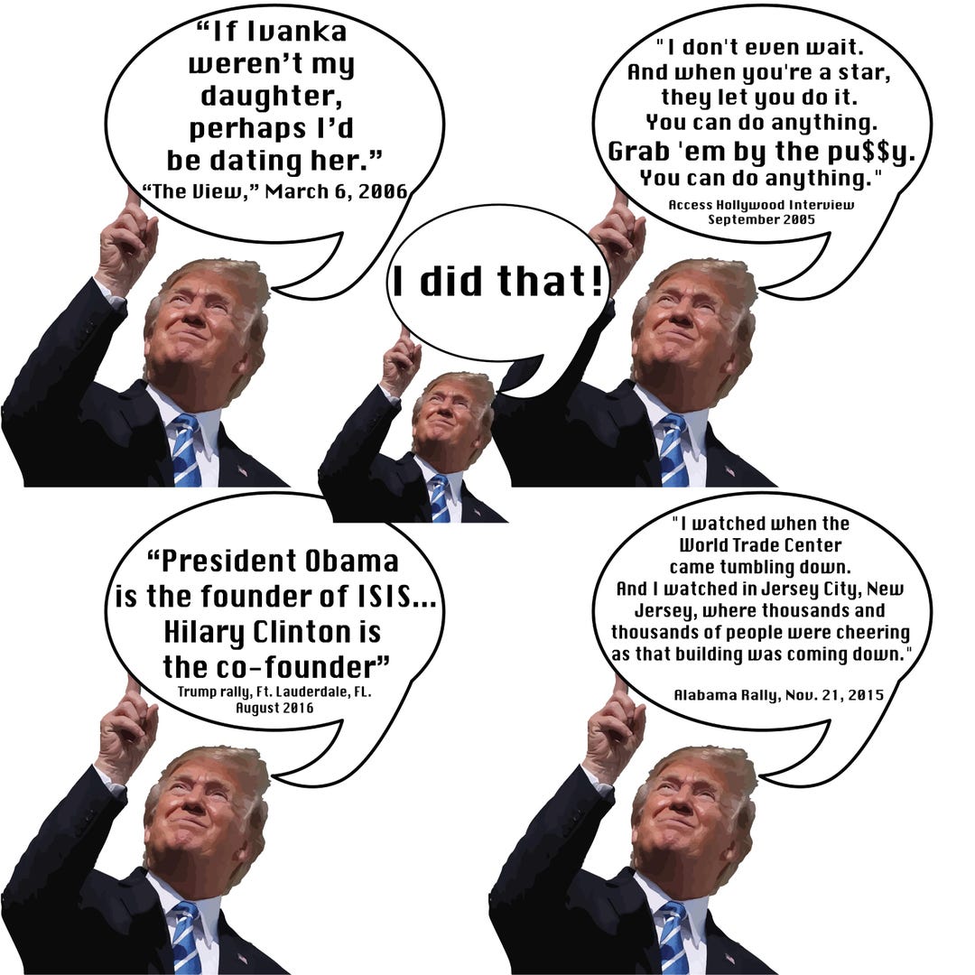 Controversial Trump Quote Stickers, Political Satire - Etsy