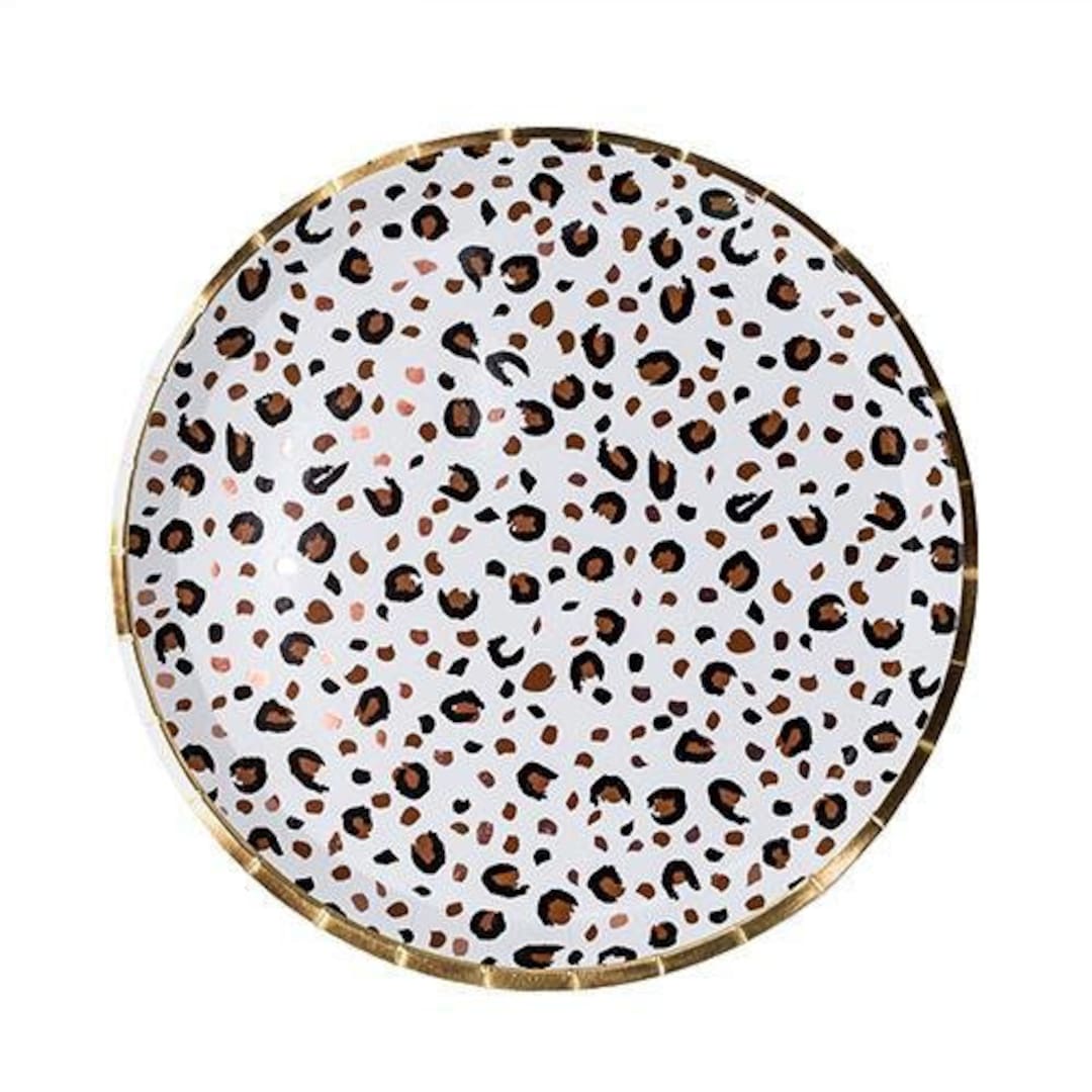 Leopard Print Dinner Plate | Cheetah Print | Jungle Birthday | Leopard ...