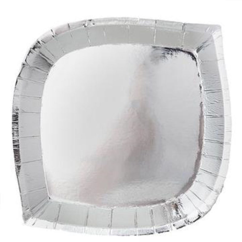 Silver Party Plates - Etsy