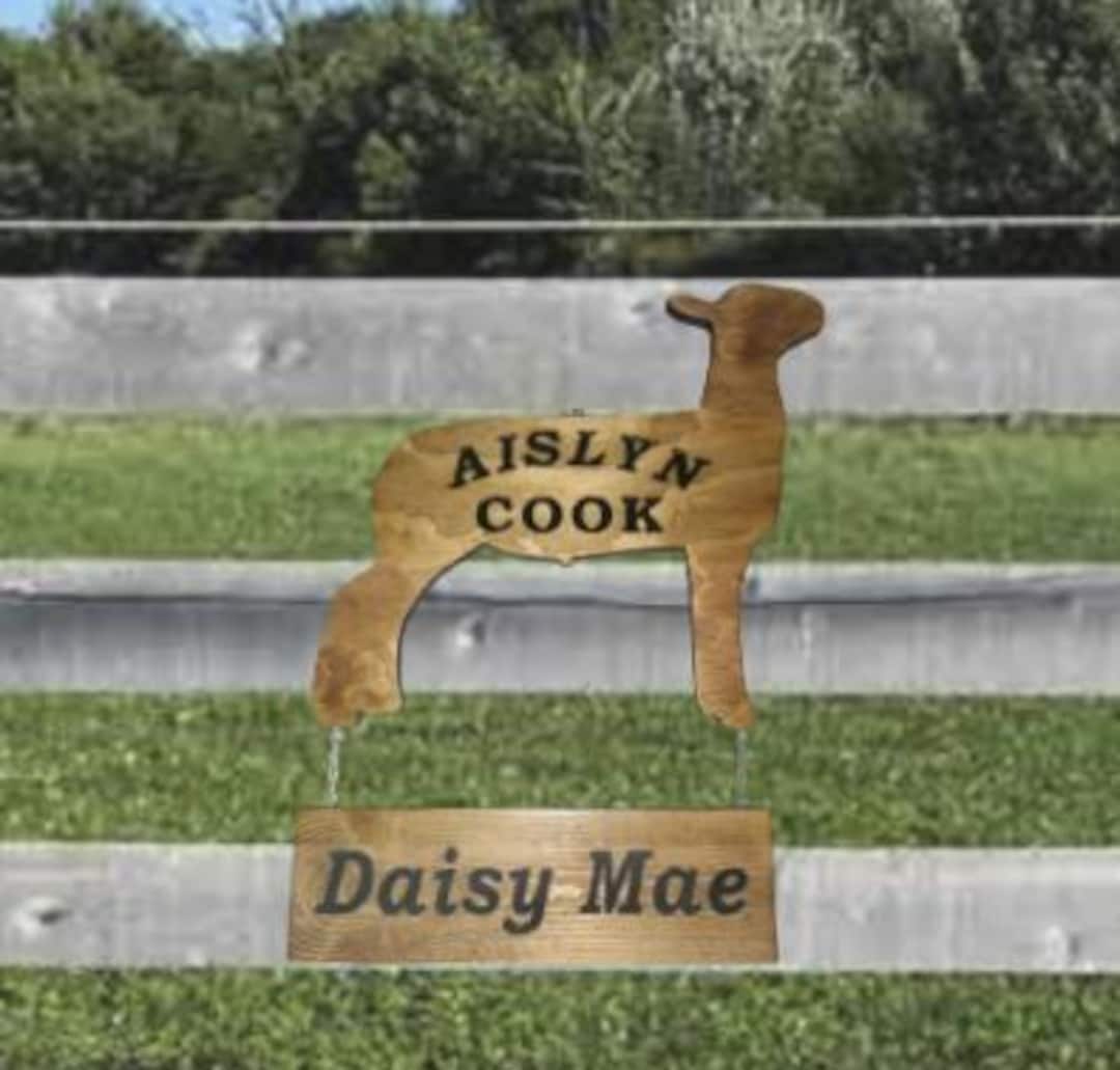 Show Lamb & Market Lamb Stall Pen Sign for the Farm 4H or FFA Shows or ...