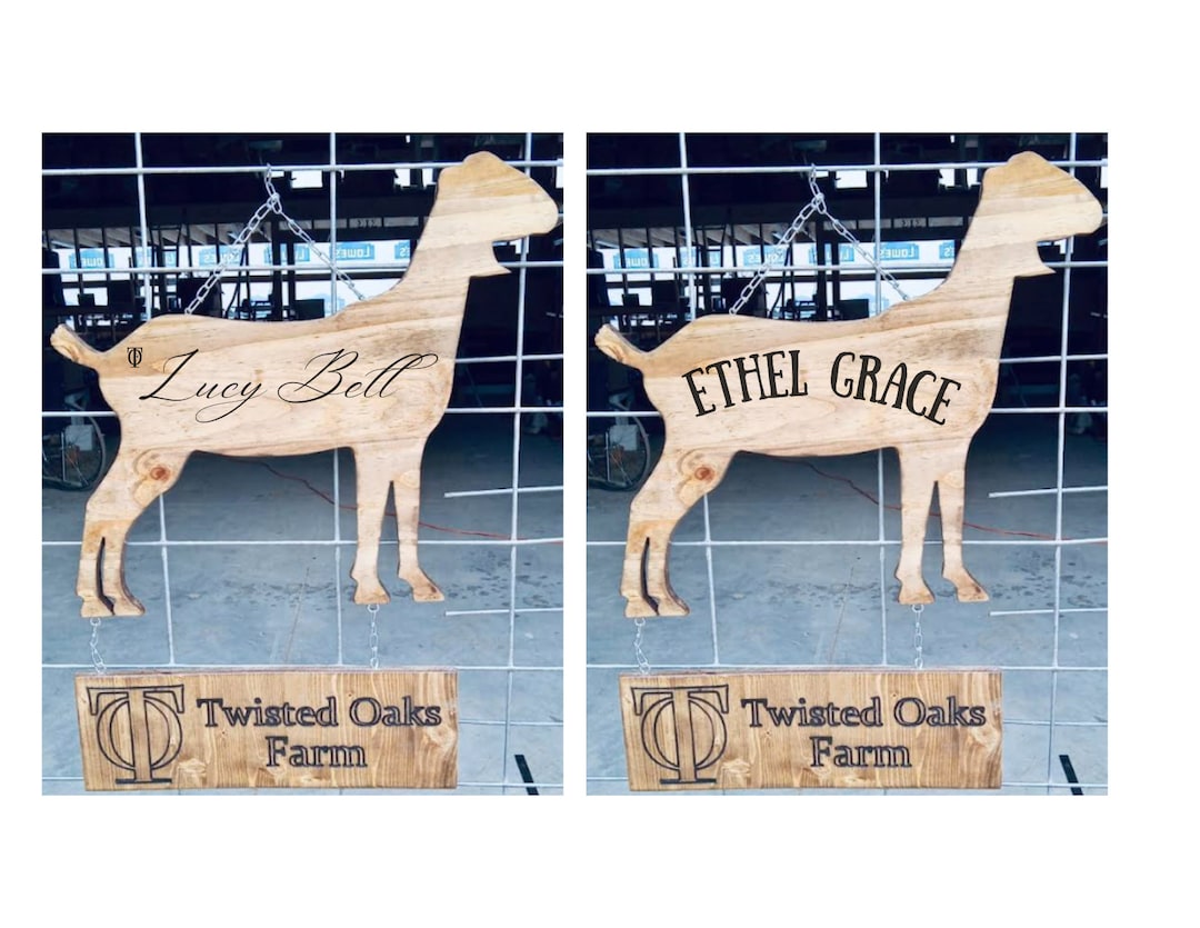 Goat Stall Sign for the Farm 4H or FFA Shows or Use as Goat Decor for ...