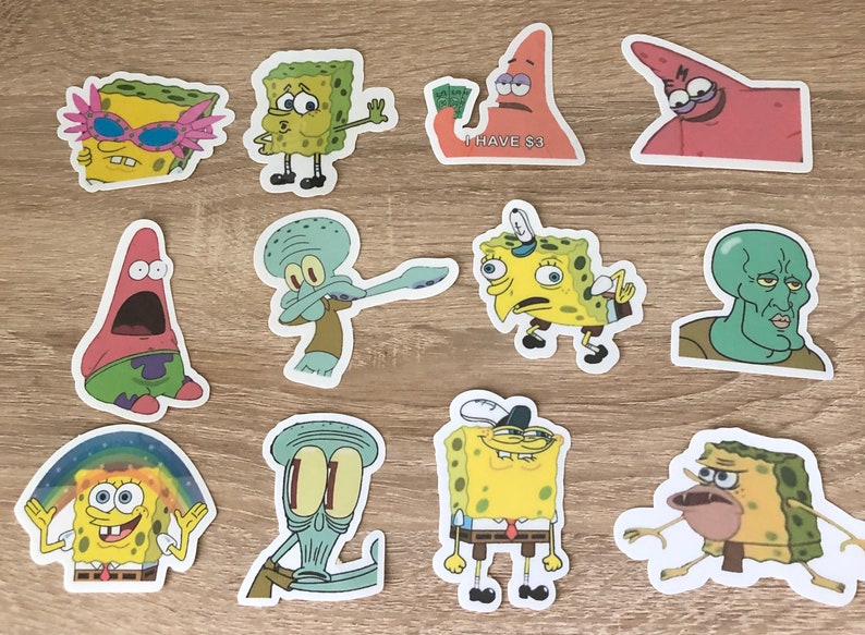 Spongebob Meme Laminated Sticker Pack / Bundle Funny Meme | Etsy