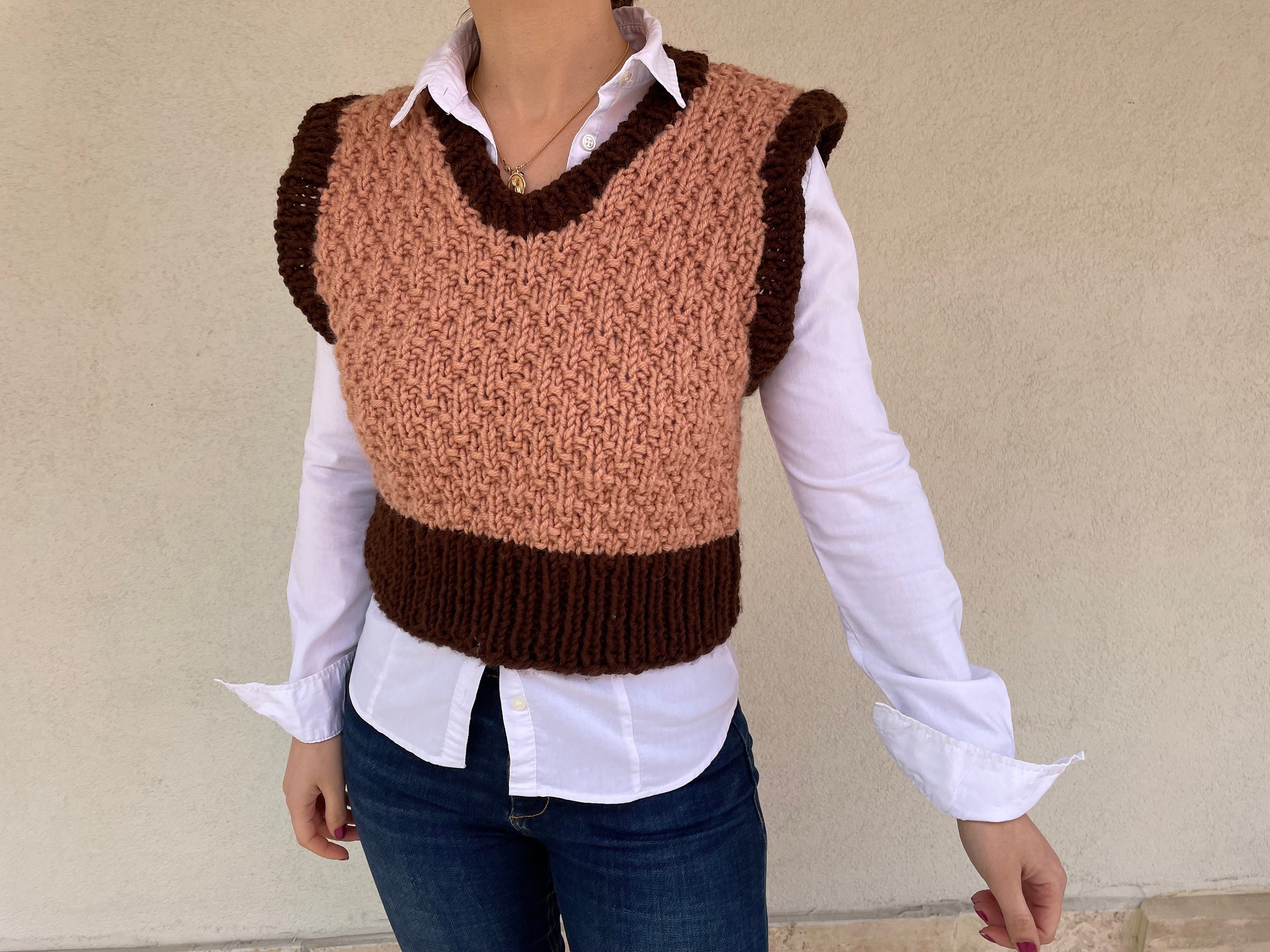 Handknitted Vest - Etsy