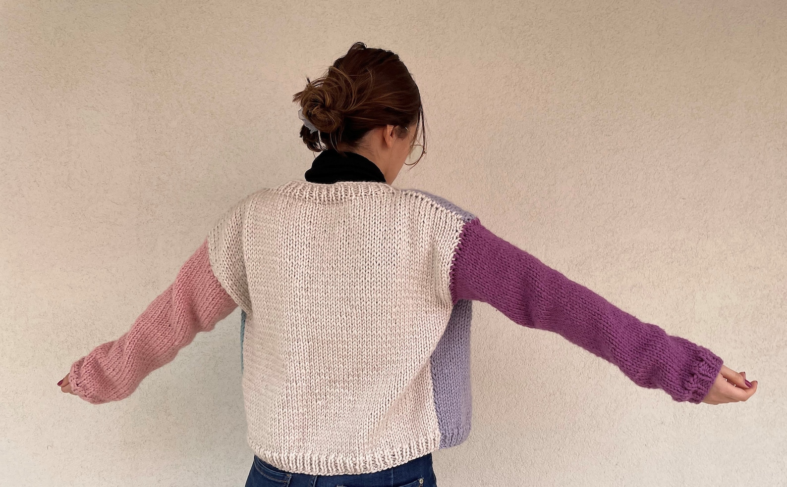 Colorful Hand-knitted Cardigan - Etsy