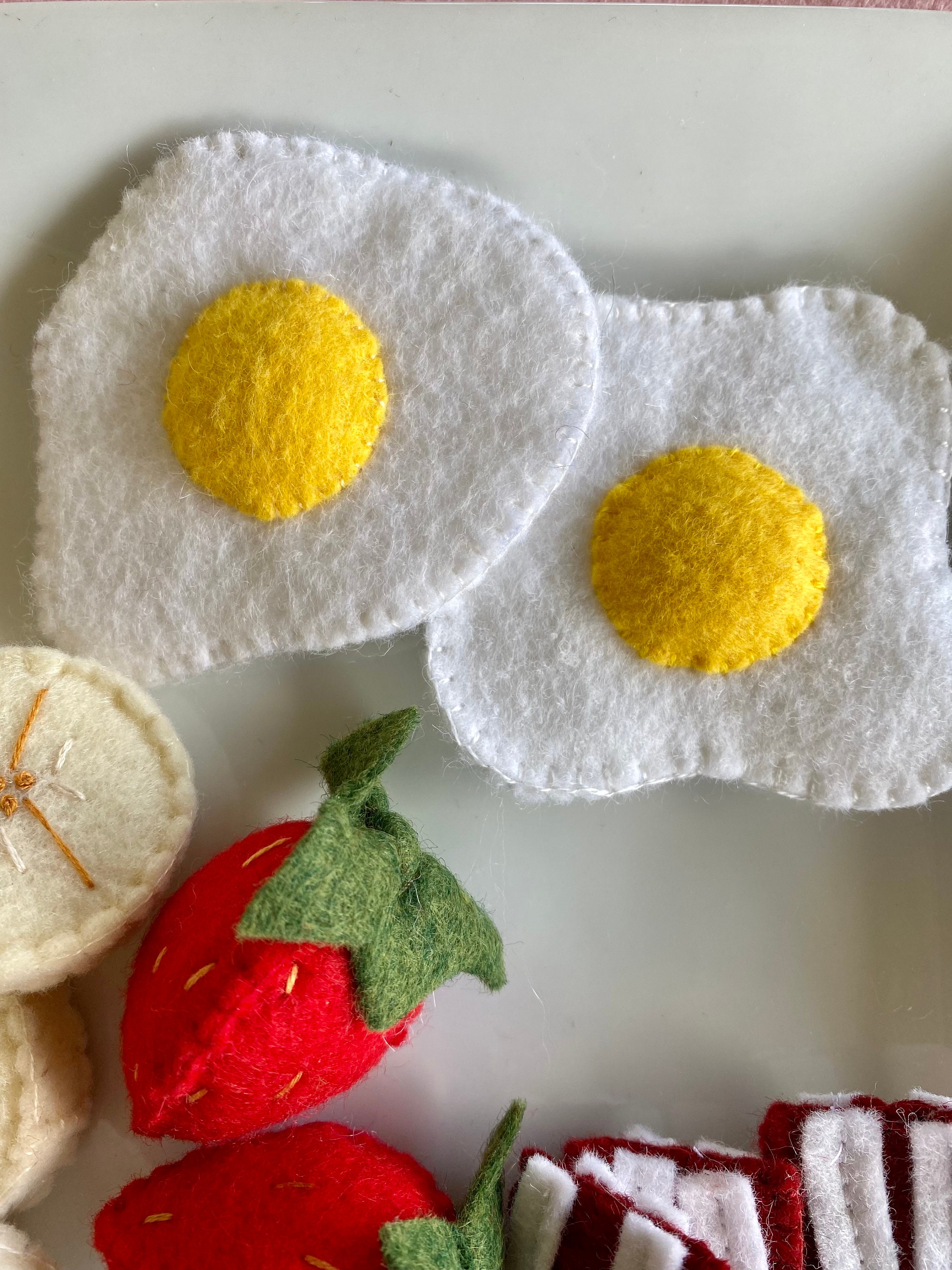 Felt Food Breakfast Set - Pretend Play Kitchen Toy - Etsy UK