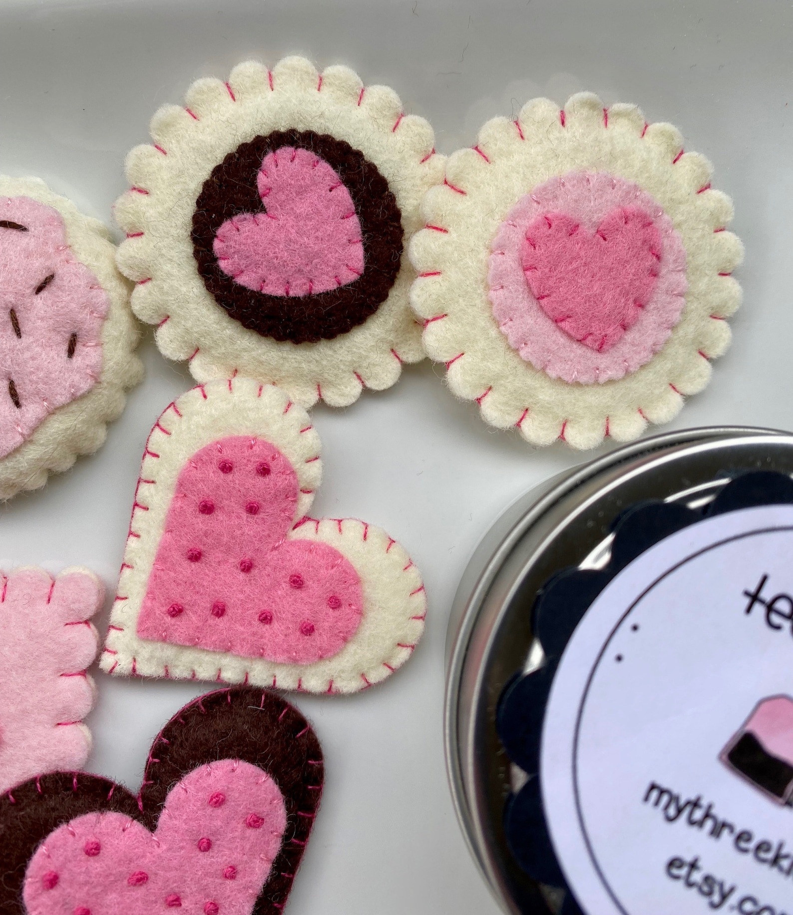 Felt Biscuits and Tea Set/felt Cookies and Tea/felt Valentine - Etsy