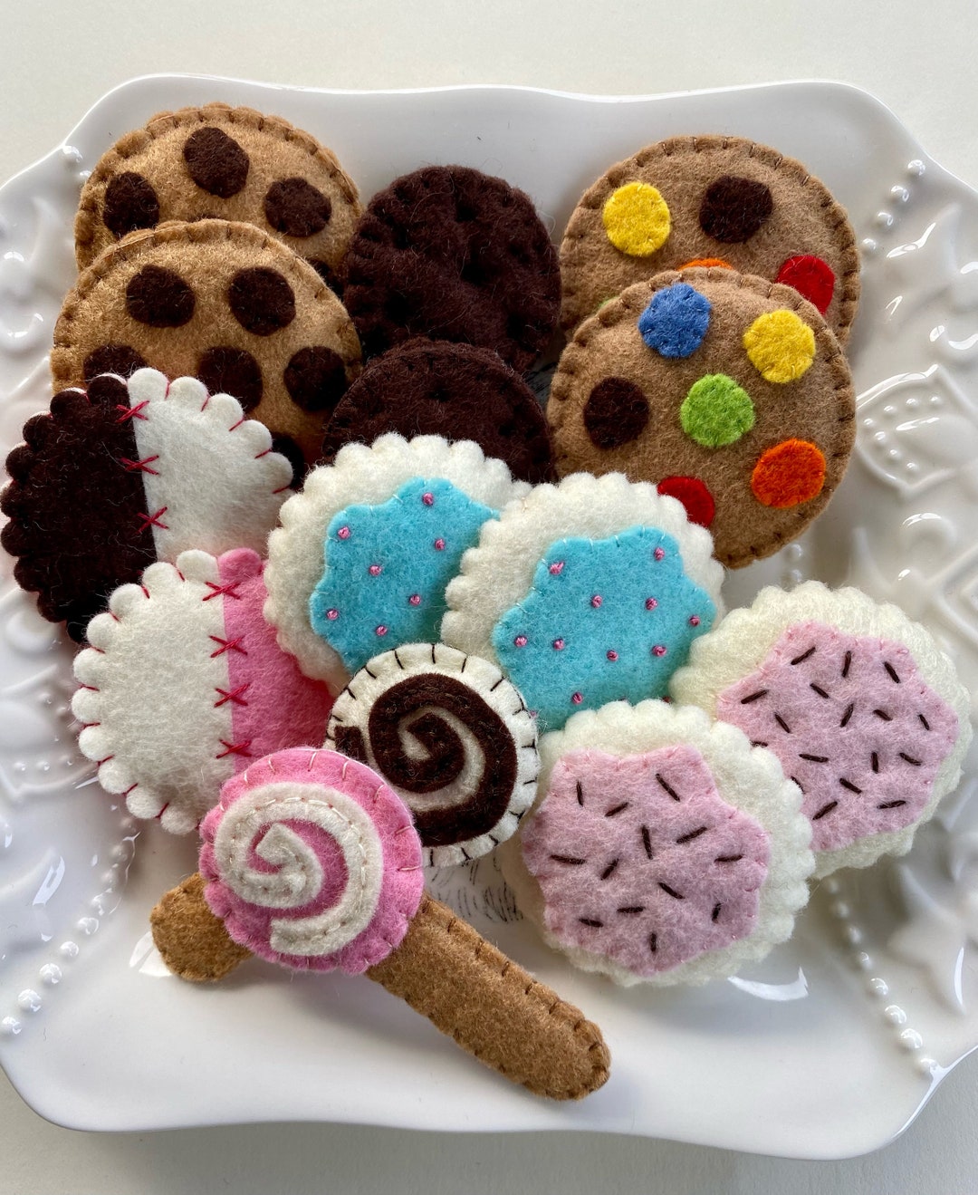 Felt Cookie Assortment/felt Dessert/felt Dessert Assortment/play ...
