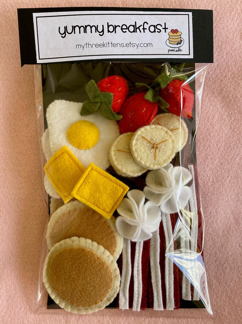 Felt Food Breakfast Set - Pretend Play Kitchen Toy - Etsy UK