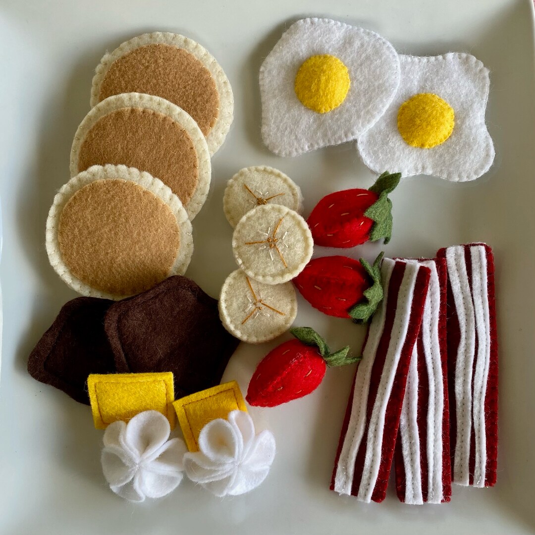 Felt Food Breakfast Set - Pretend Play Kitchen Toy - Etsy UK