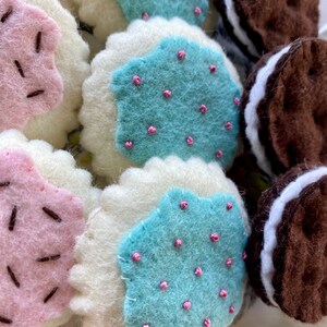 Felt Cookie Set/felt Play Food/pretend Food/play Kitchen/felt Sugar ...
