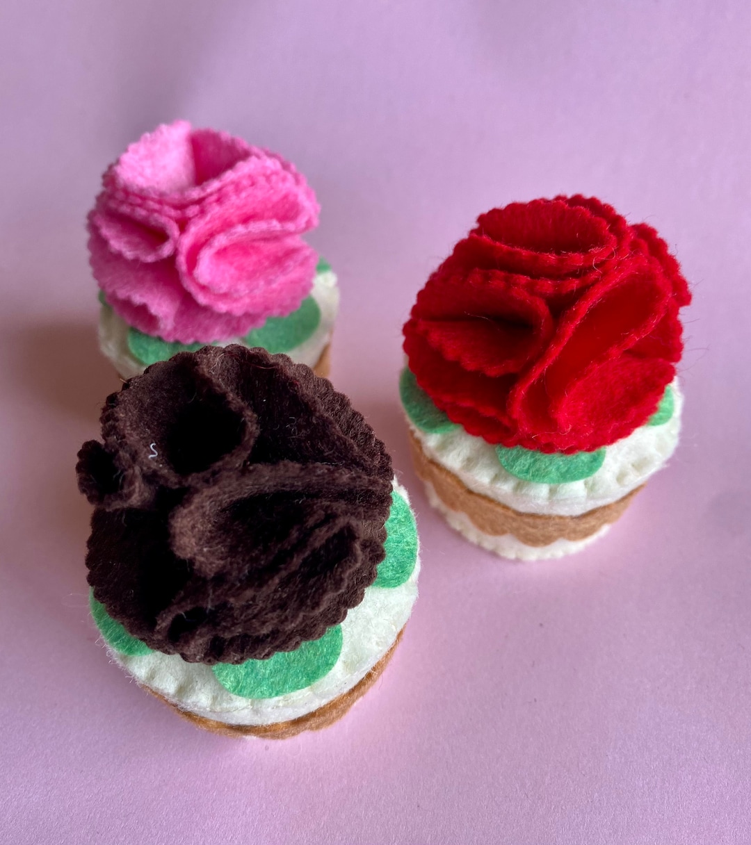 Felt Cupcakes/felt Food/felt Bakery - Etsy