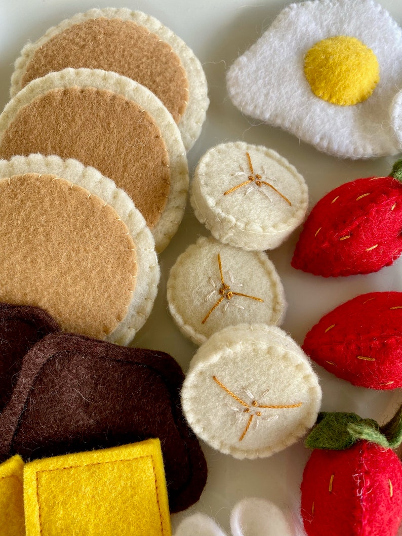 Felt Food Breakfast Set - Pretend Play Kitchen Toy - Etsy UK