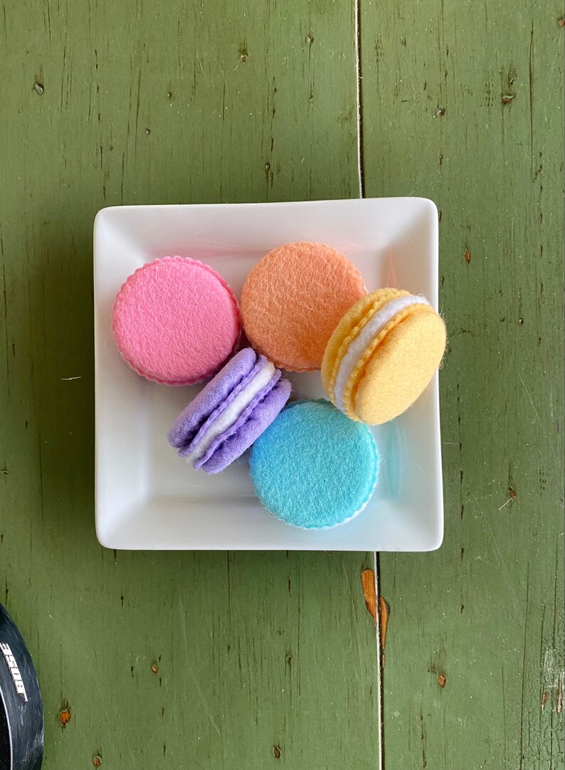 Felt Macaroons/felt Cookies/play Food/felt Food - Etsy