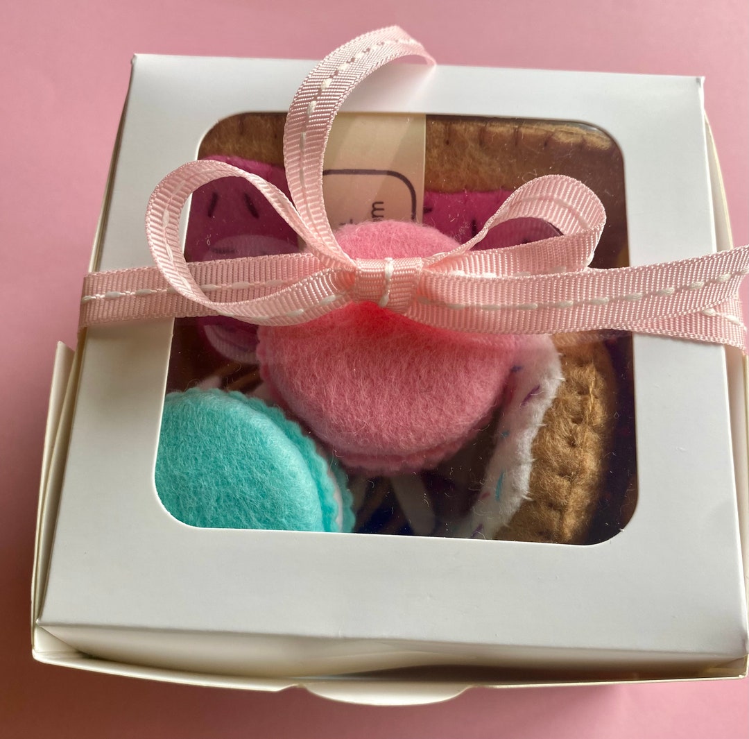 Felt Food Bakery Box: Handmade Play Donuts, Macaroons, Pop Tarts - Etsy