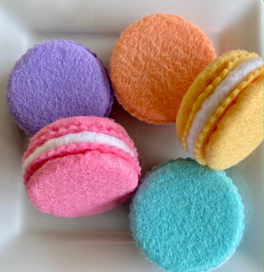 Felt Macarons, Wool Blend Play Food, Pretend Cookies - Etsy