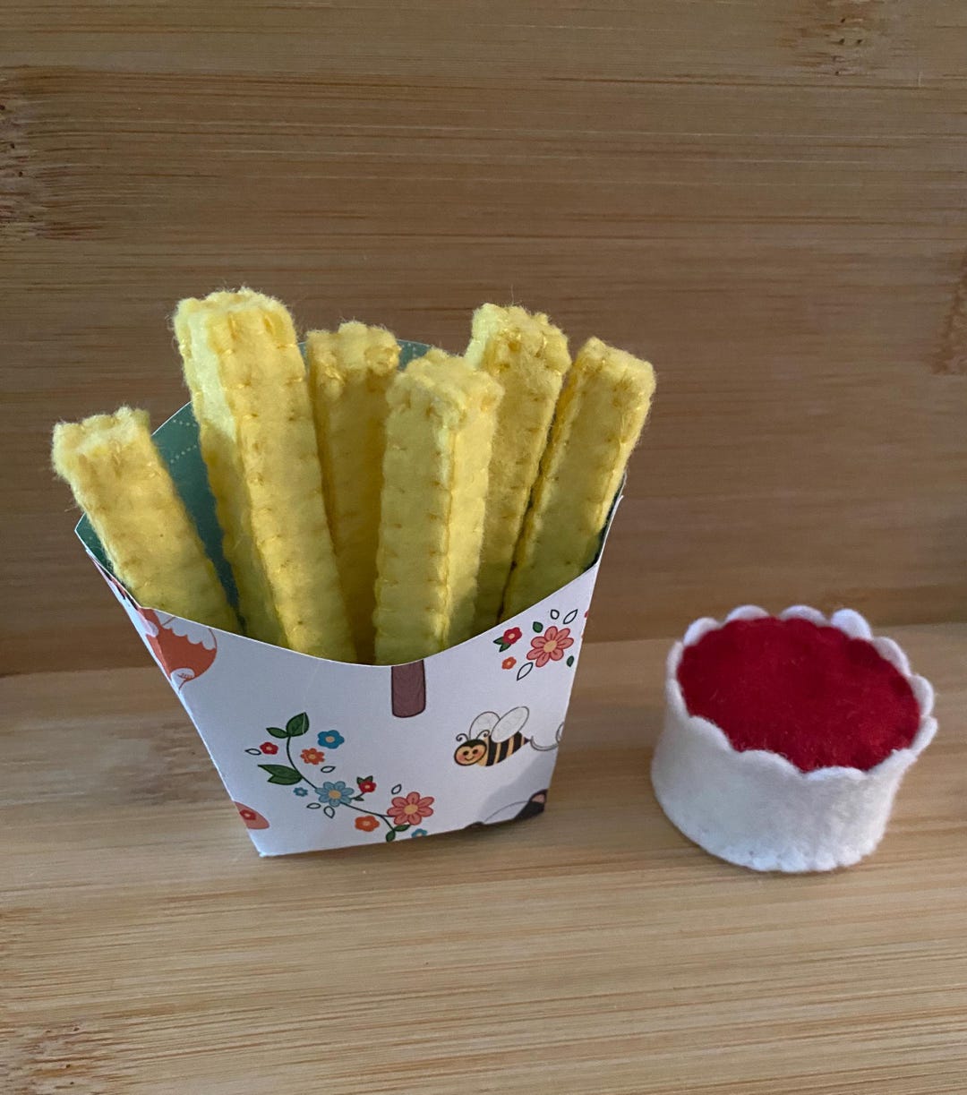 Felt French Fries/felt Food/hamburgers/play Food - Etsy