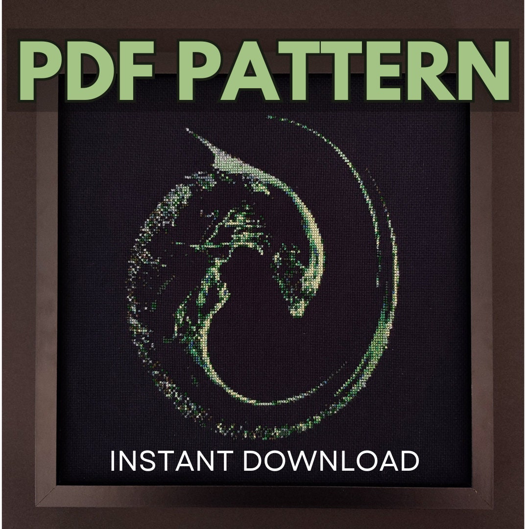 Xenomorph Cross Stitch PDF Pattern - Etsy