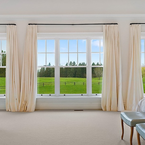 Inverted Pleat Curtains - Etsy