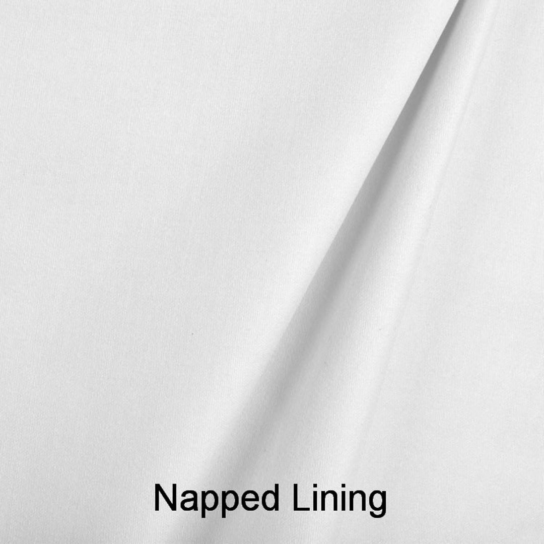 White Napped Drapery Lining Fabric: 50% Cotton, 54" Wide, Water & Stain ...