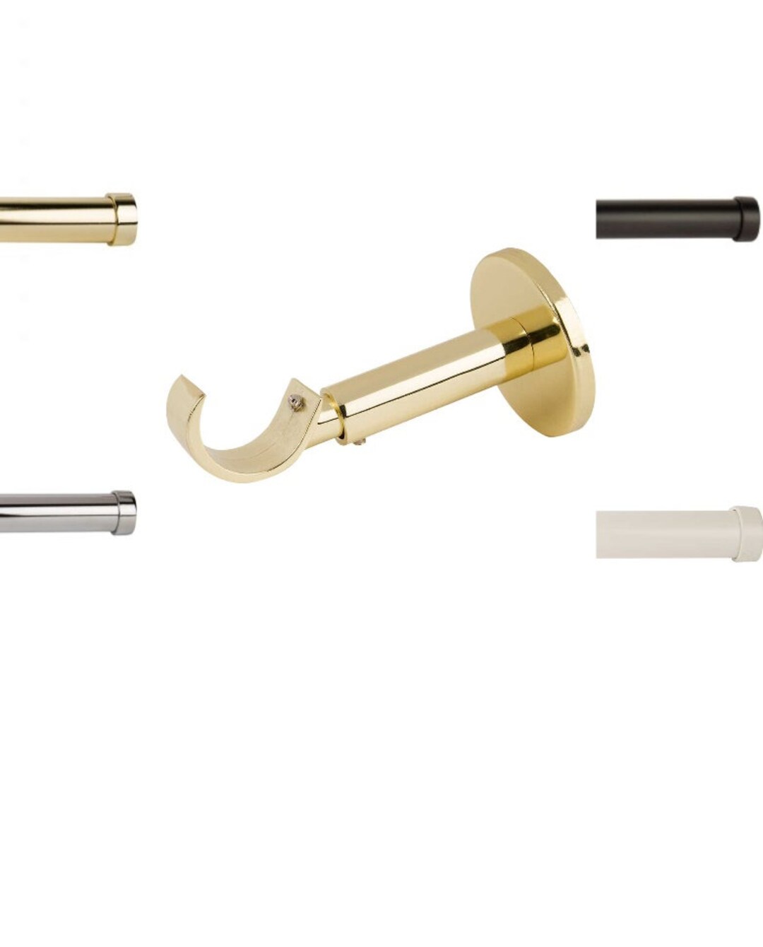 Decorative Drapery Rods 1 1/8" Diameter, Premium Decorative Drapery ...