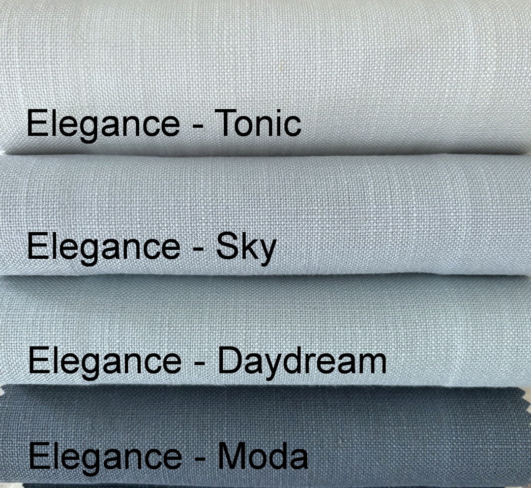 Blue Linen Blend Fabric Swatches: Drapery Collection - Etsy