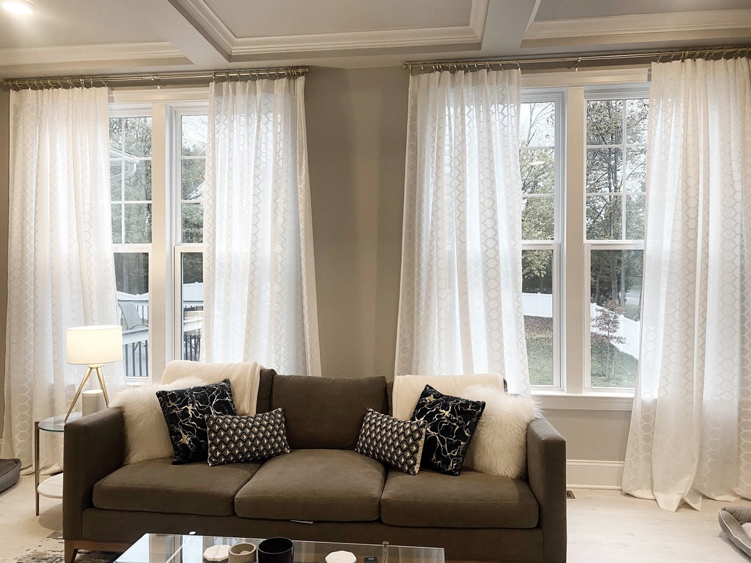 Waves Custom Sheer Curtains, Sheer Curtain Panels, Sheer Drapes, Pinch ...