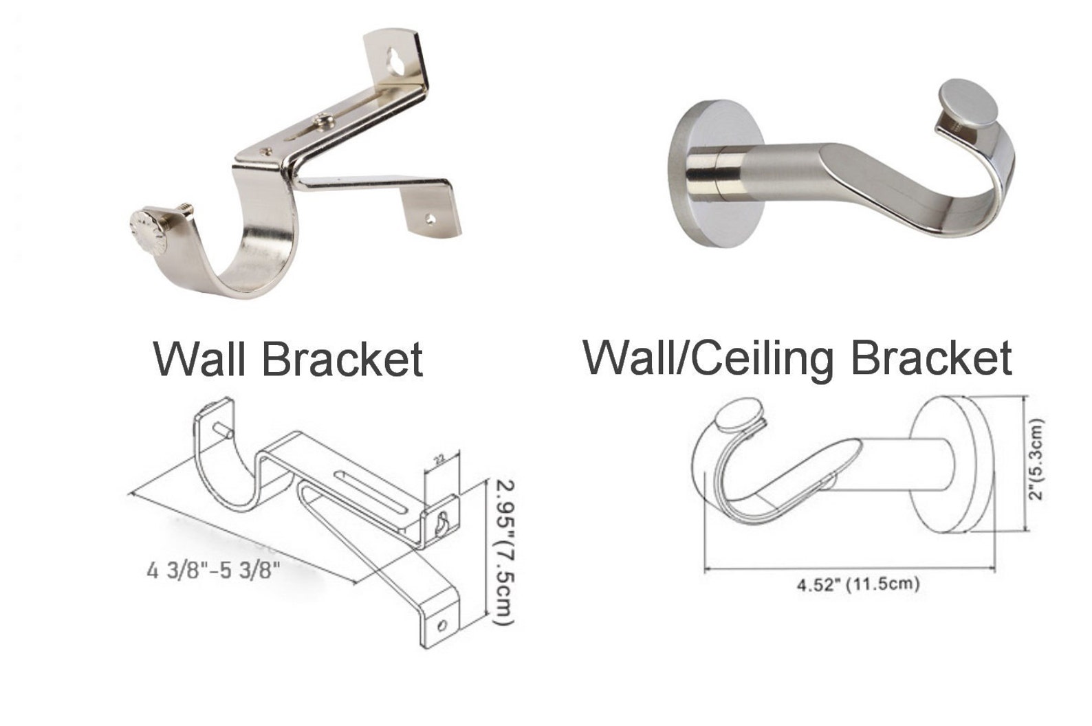 Metal Drapery Rods 1 3/8 Diameter Drapery Hardware - Etsy