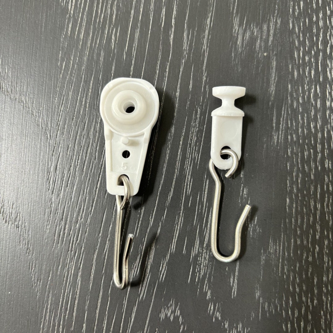 Ball Bearing and Plastic Button Carriers With Hooks for Channel Rods or ...