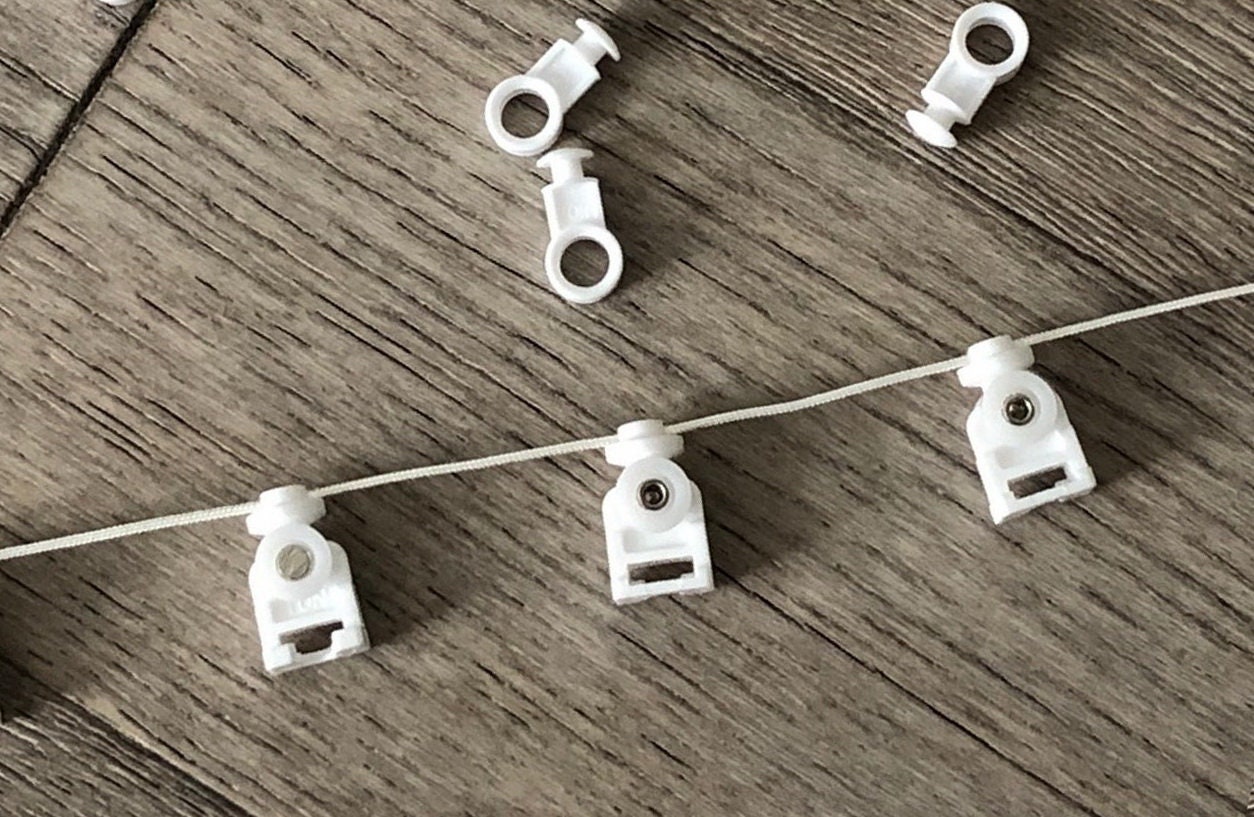 Snap Carriers With Wheels for Ripple Fold Curtains White | Etsy Canada