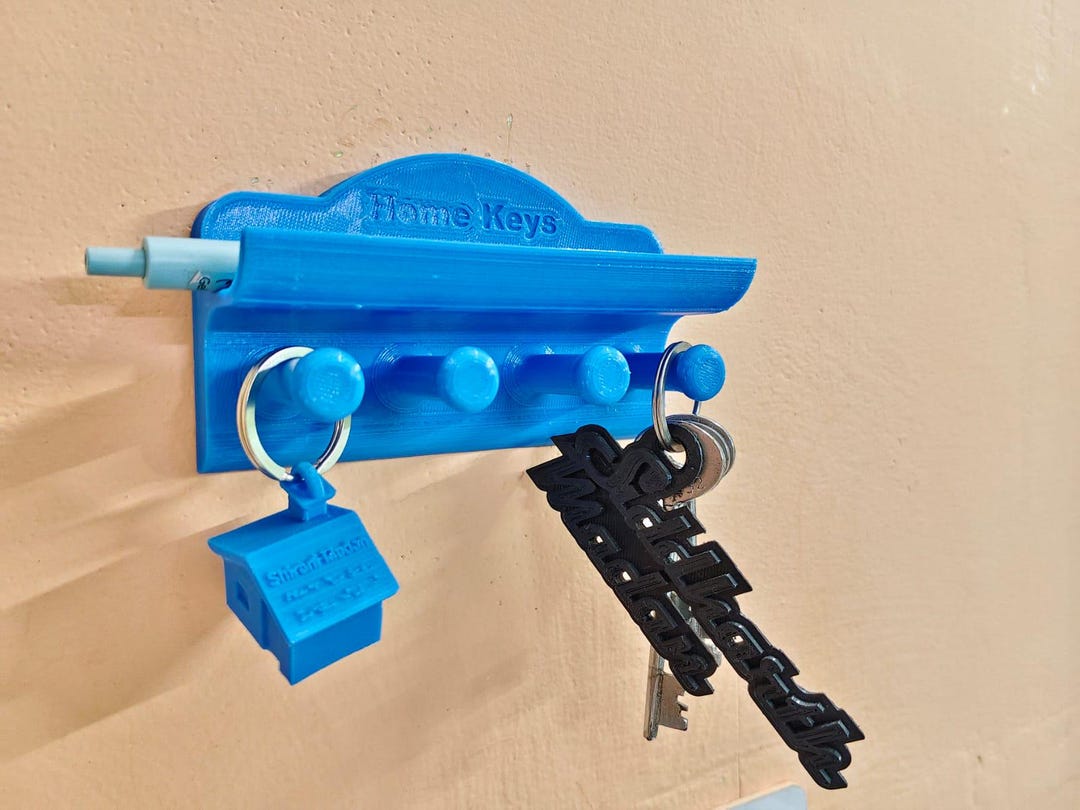 3D Printed Keys Holder | Modern Key Organizer With Hooks | Home ...