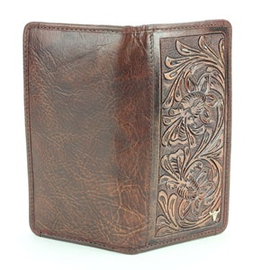 Tooled Leather Floral Filigree Western Rodeo Wallet, Modern Western ...