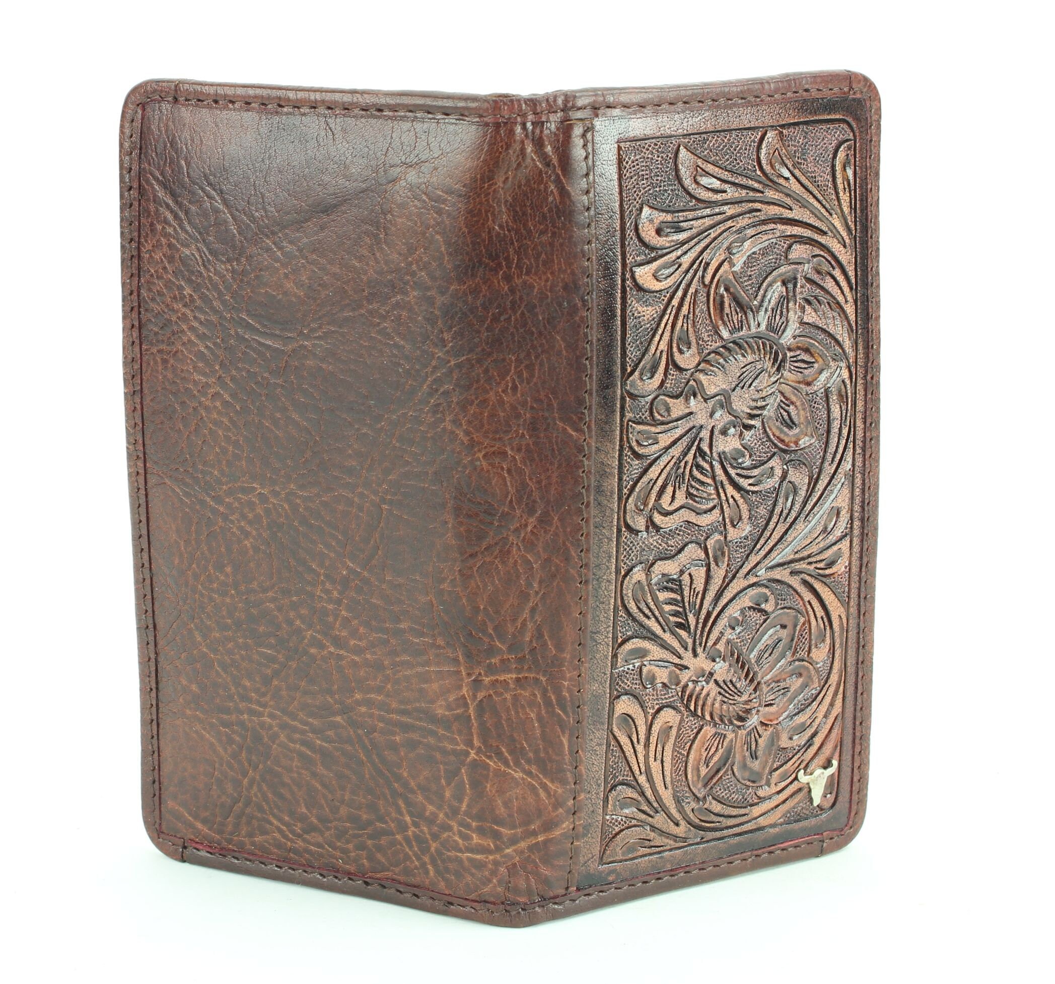 Tooled Leather Floral Western Wallet, Brown Bi-fold, RFID - Etsy