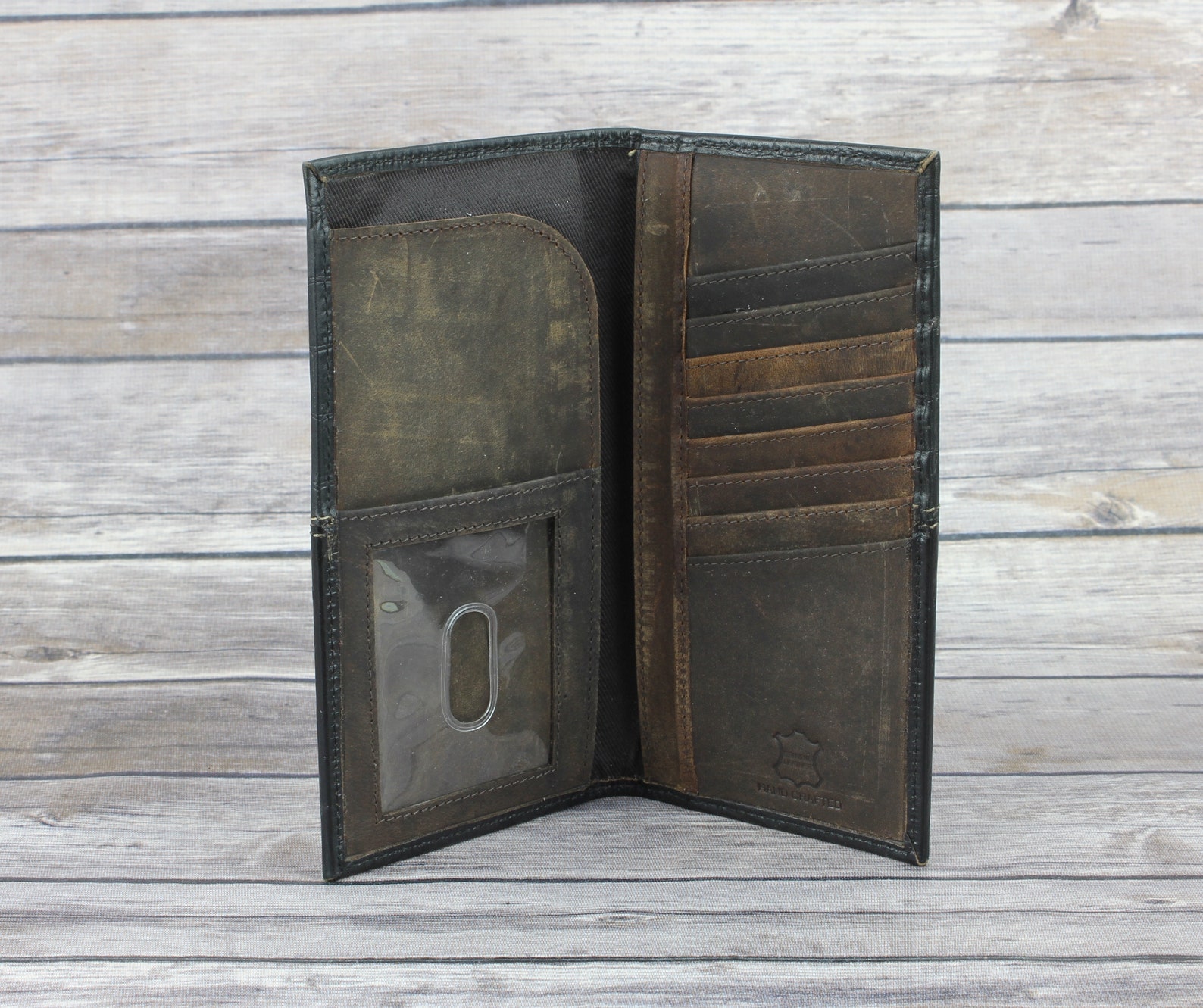 Tooled Gator and Ostrich Print Rodeo Wallet With Leather - Etsy