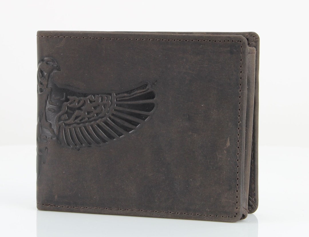 American Bison Bird Embossed Bi Fold Wallet, RFID Protection ...