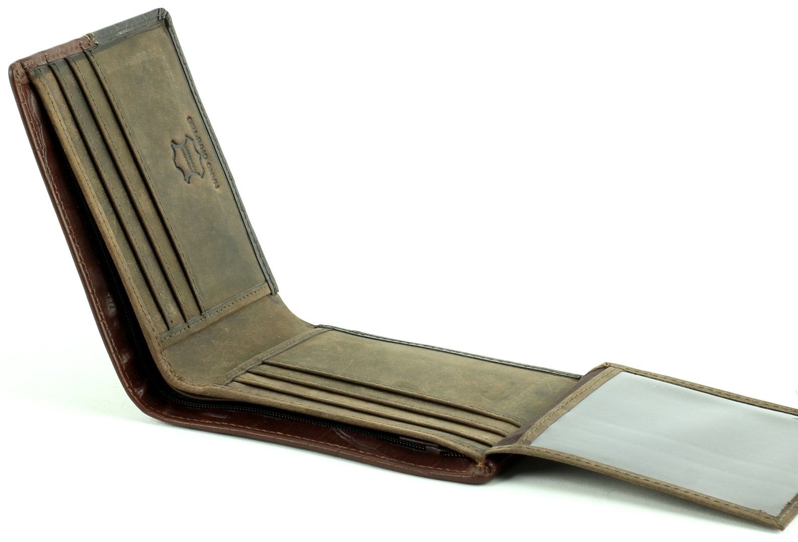 Tooled Gator and Ostrich Print Rodeo Wallet With Leather | Etsy