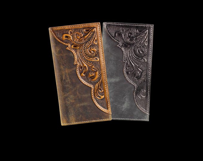 Men's Western Leather Tooled Wallets - Great Christmas Gifts for Dad ...