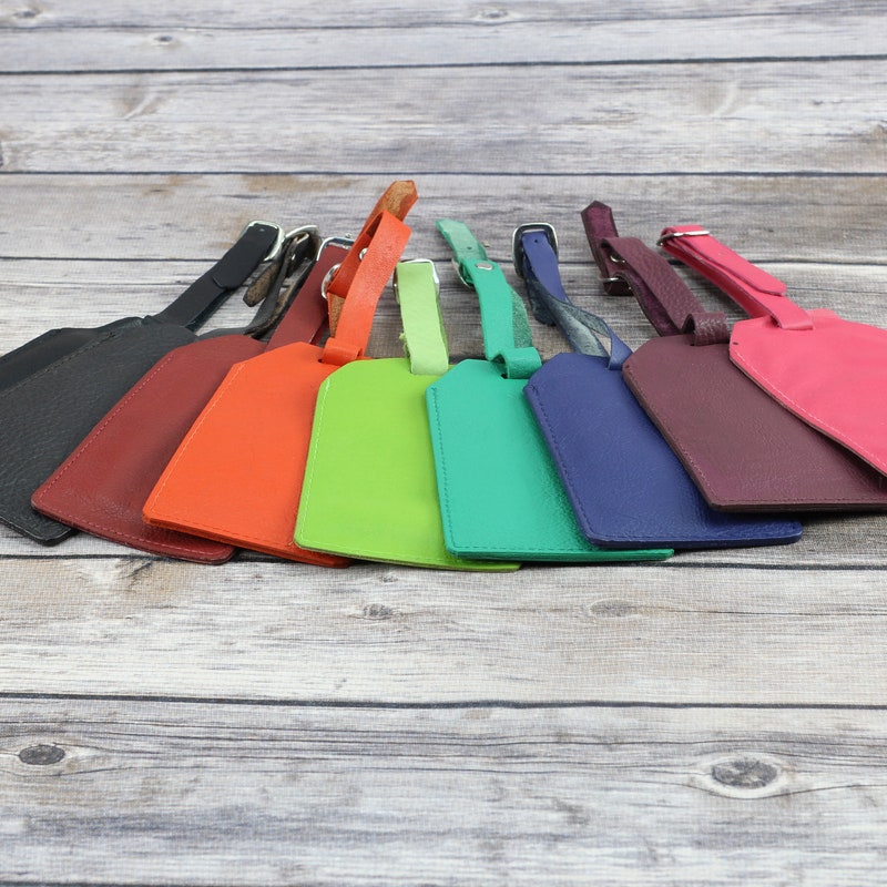 Leather Luggage Tag - Etsy