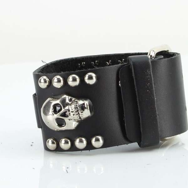 Leather Skull Watch Band - Etsy