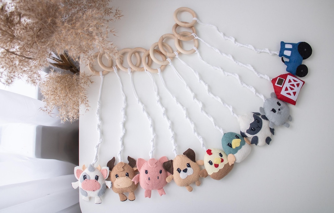 Farm Animals Play Gym Toys Hanging, Baby Activity Centre, Domestic ...