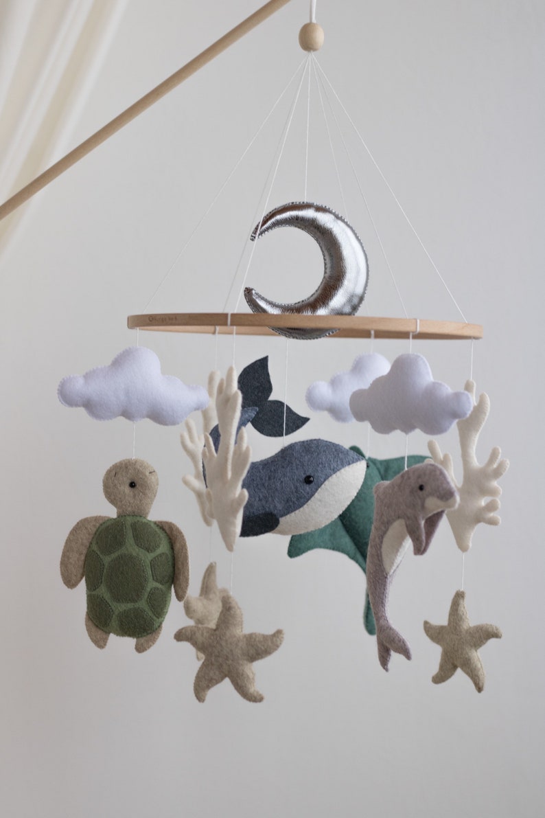 Ocean nursery baby mobile-Neutral Nursery Mobile-Whale baby | Etsy