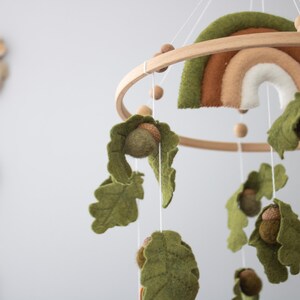 Woodland Nursery Mobile,fox Baby Girl Mobile, Forest Animals Hanging ...