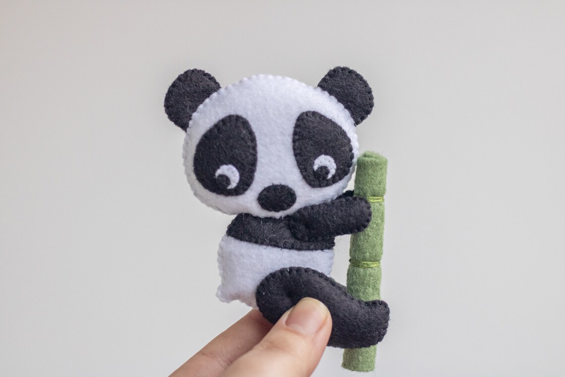 Felt Panda PDF Pattern Panda Plush Sewing Tutorial Felt - Etsy