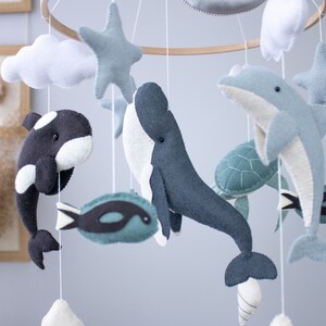 Ocean Nursery Baby Mobile, Whale Baby Mobile, Neutral Crib Mobile, Sea ...