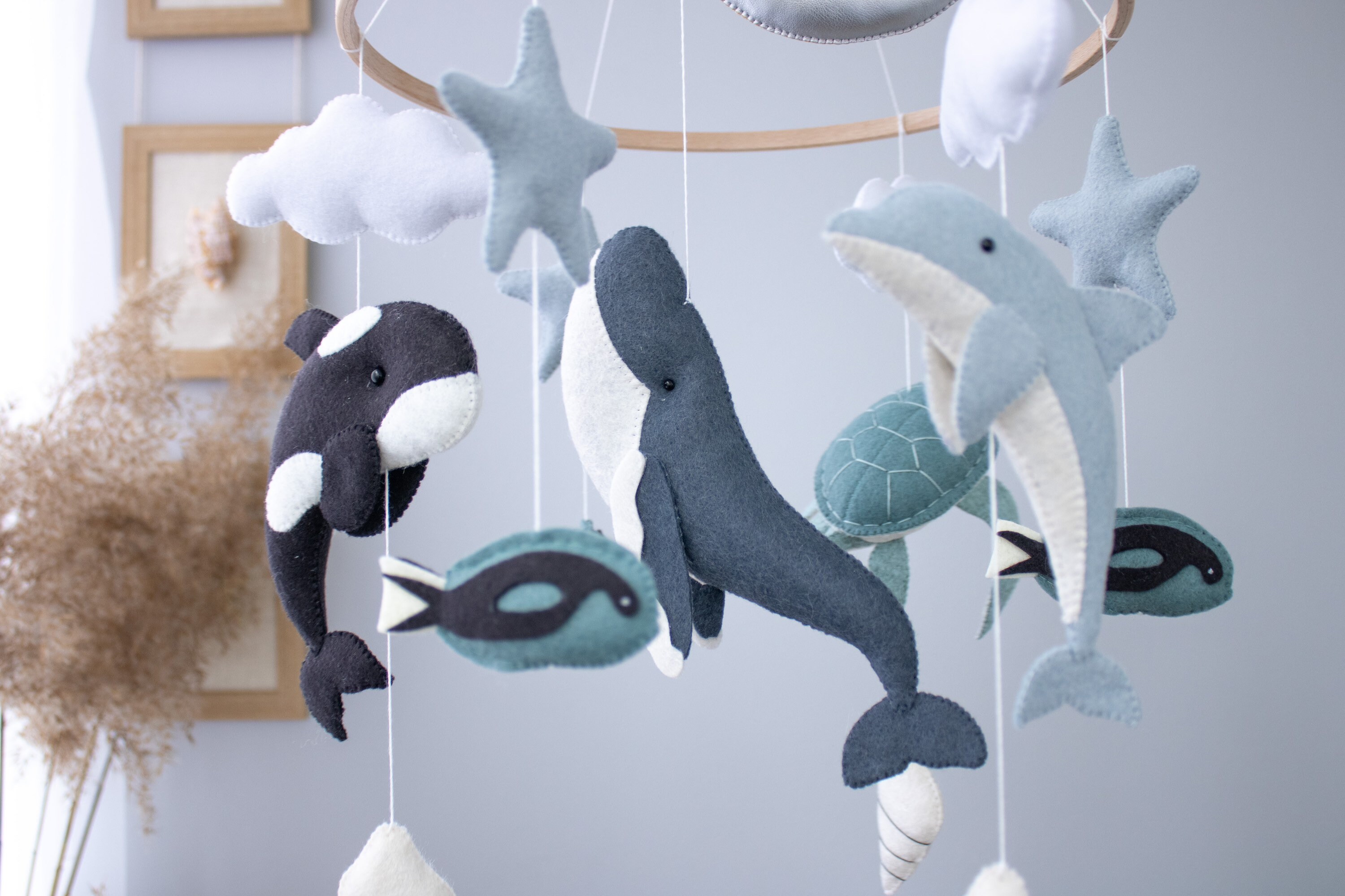 Ocean Nursery Baby Mobile Whale Baby Mobile Neutral Crib - Etsy