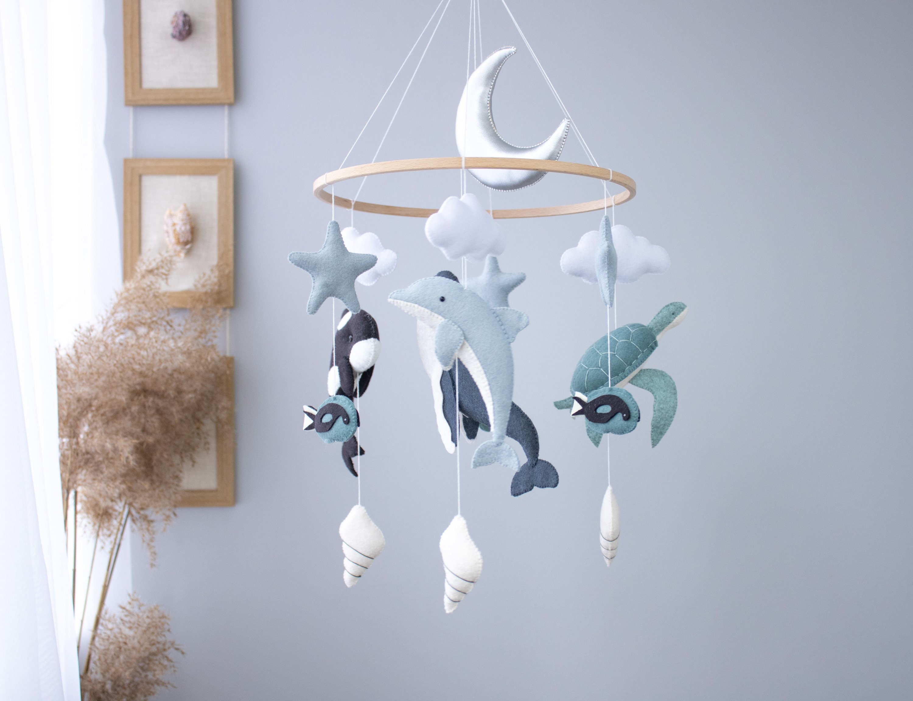 Ocean Nursery Baby Mobile Whale Baby Mobile Neutral Crib - Etsy