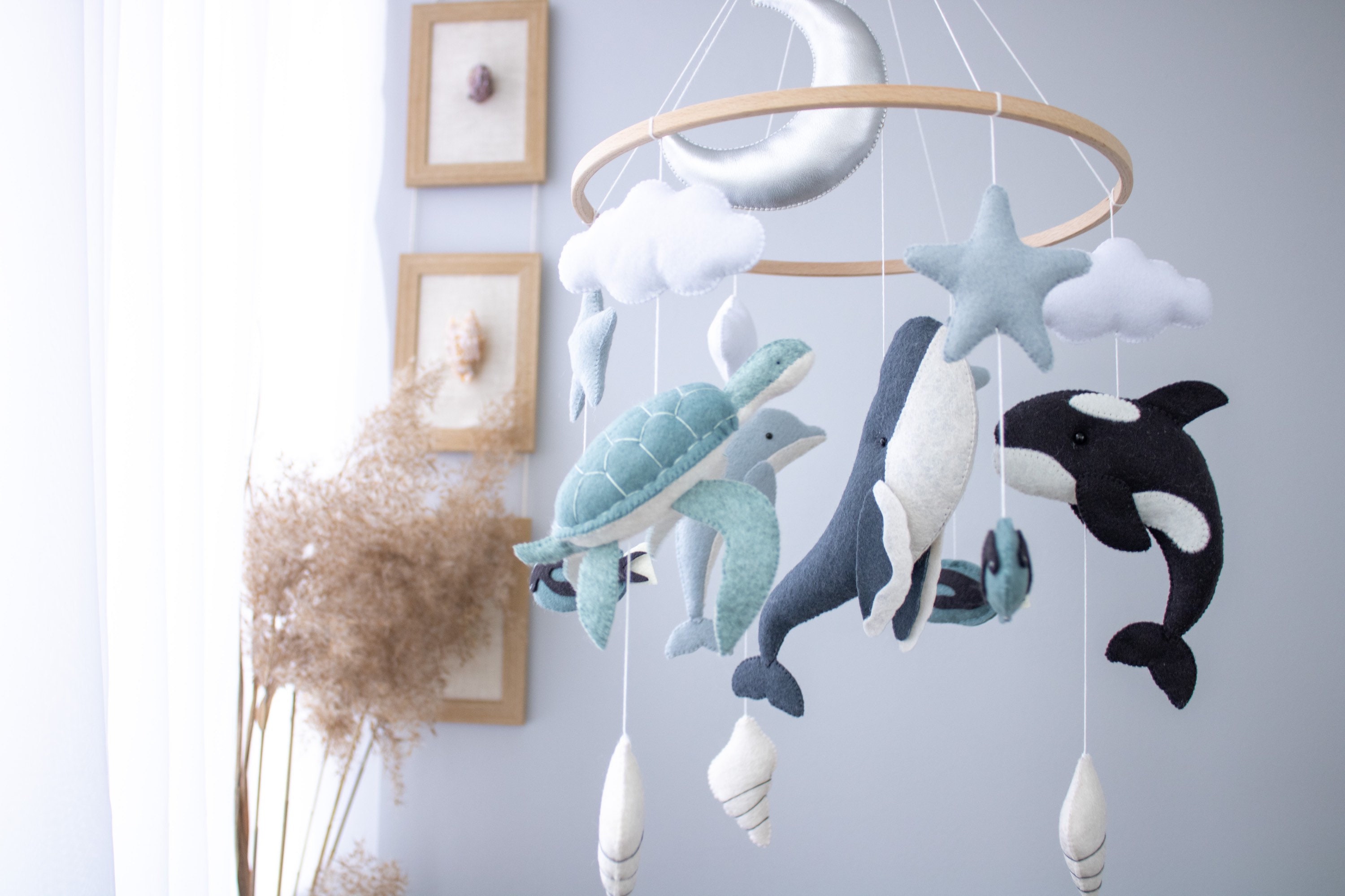 Ocean Nursery Baby Mobile Whale Baby Mobile Neutral Crib - Etsy