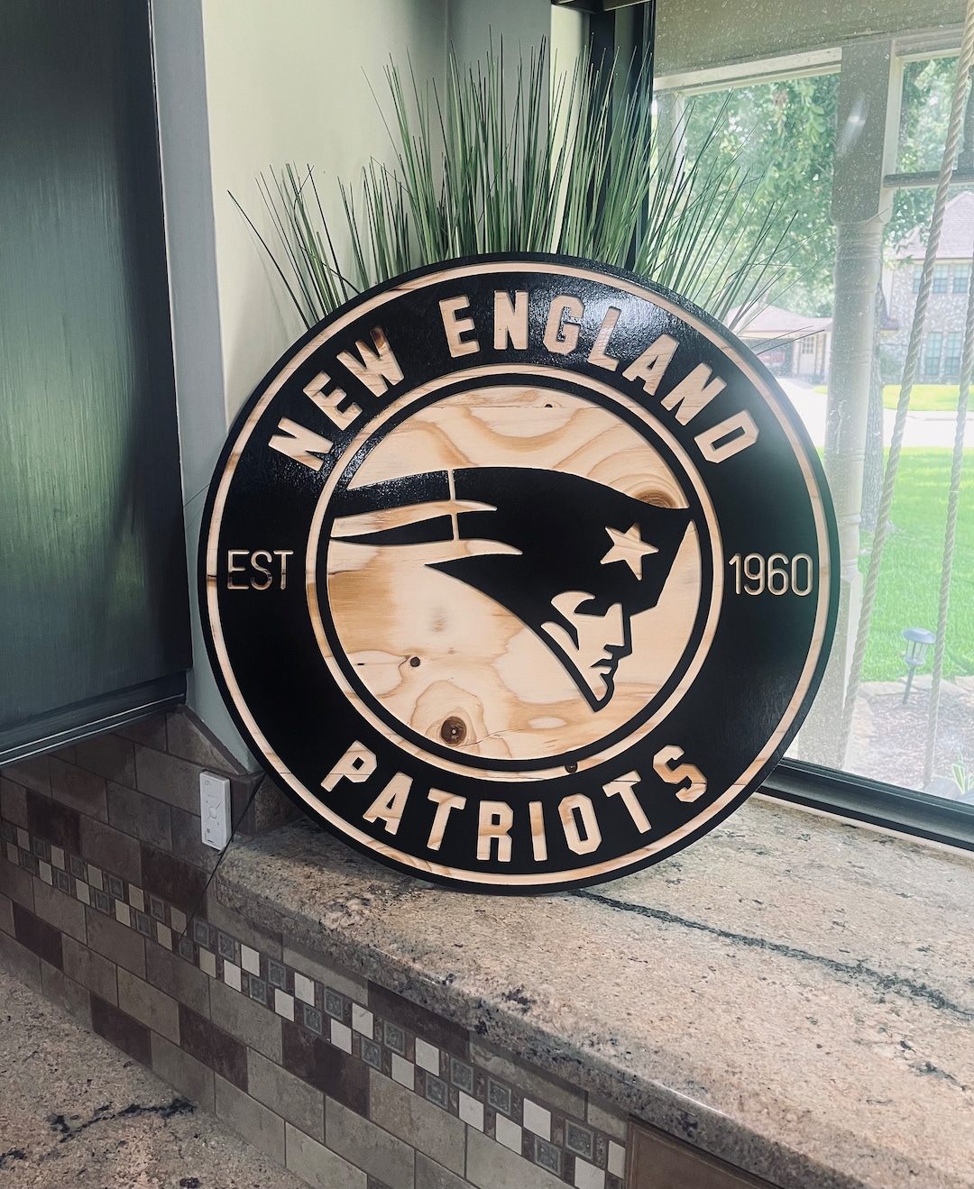 NEW ENGLAND FOOTBALL Logo Wall Art Sign - Etsy