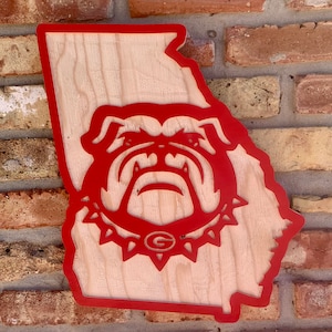 Georgia Football Logo Wall Art Sign College Football - Etsy