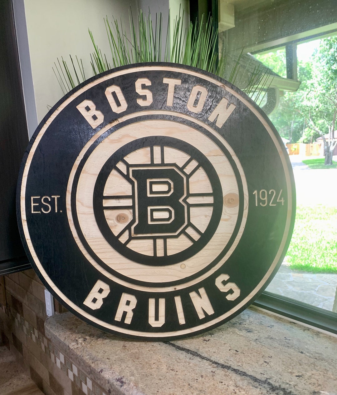 BOSTON HOCKEY Logo Wall Art Sign Mancave - Etsy