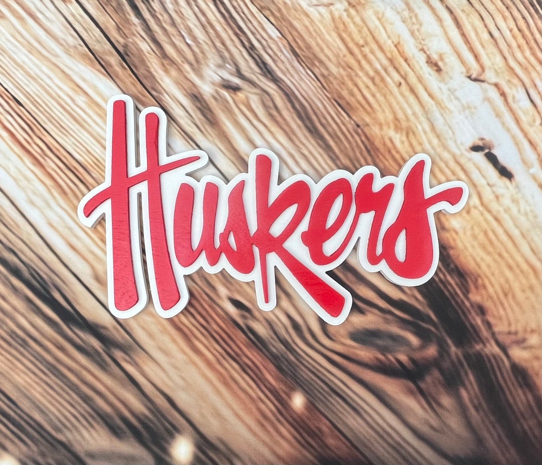 NEBRASKA Logo Wall Art Sign College Football Husker - Etsy